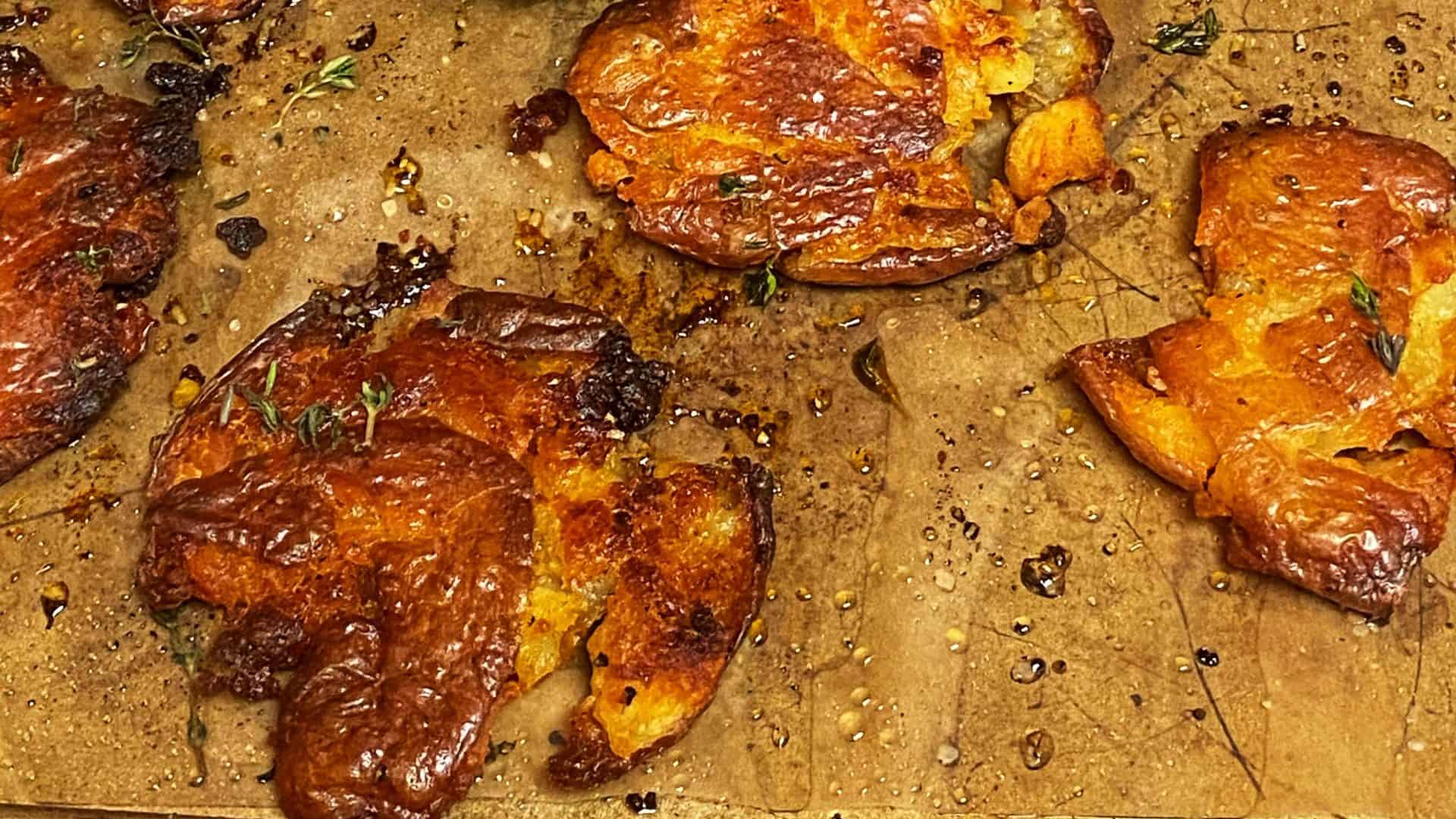 CRISPY SMASHED RED POTATOES | EASY RECIPE | SIDE DISH