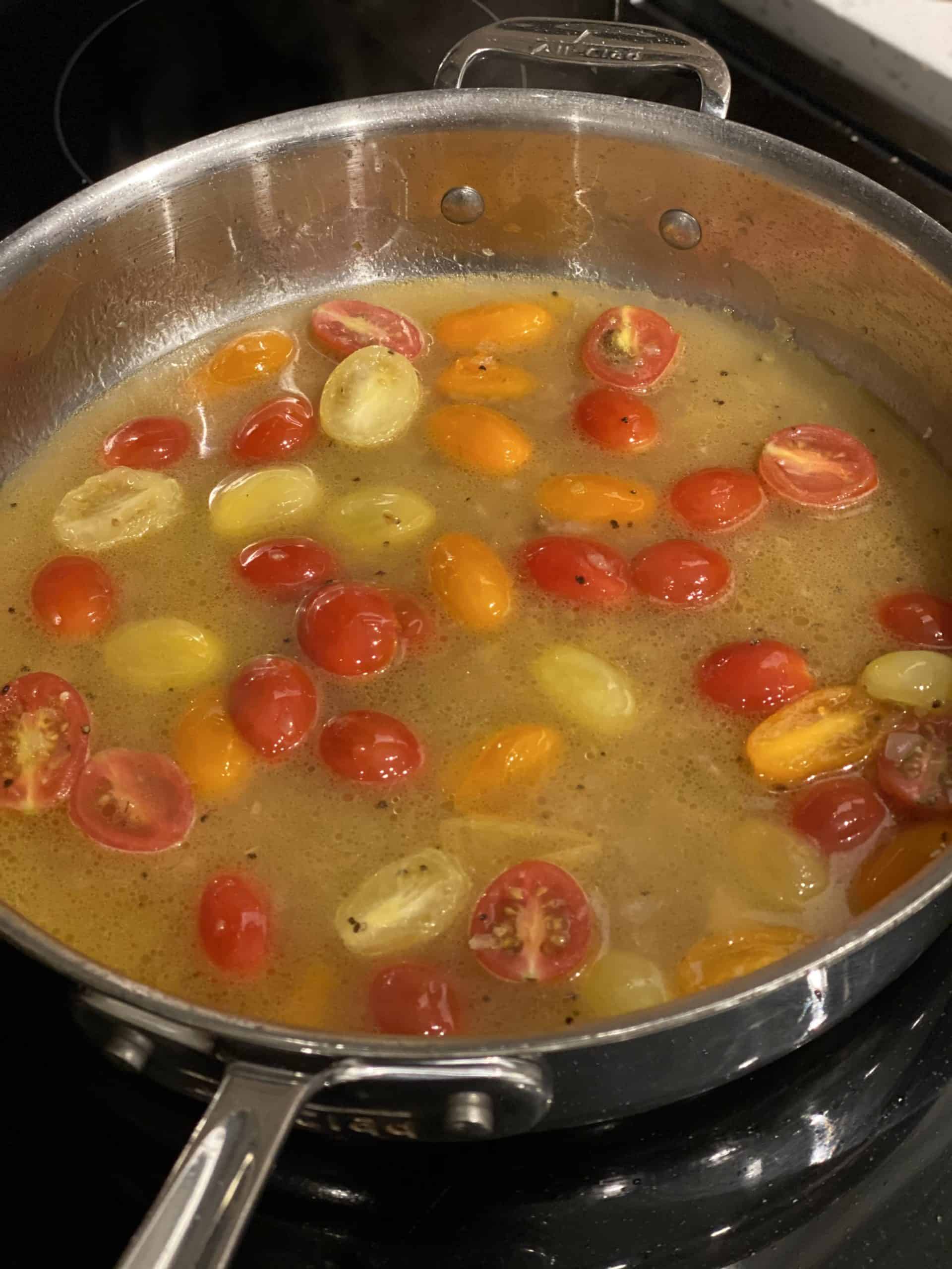 PAN SEARED HALIBUT IN A SPICY TOMATO BROTH | DINNER IDEAS