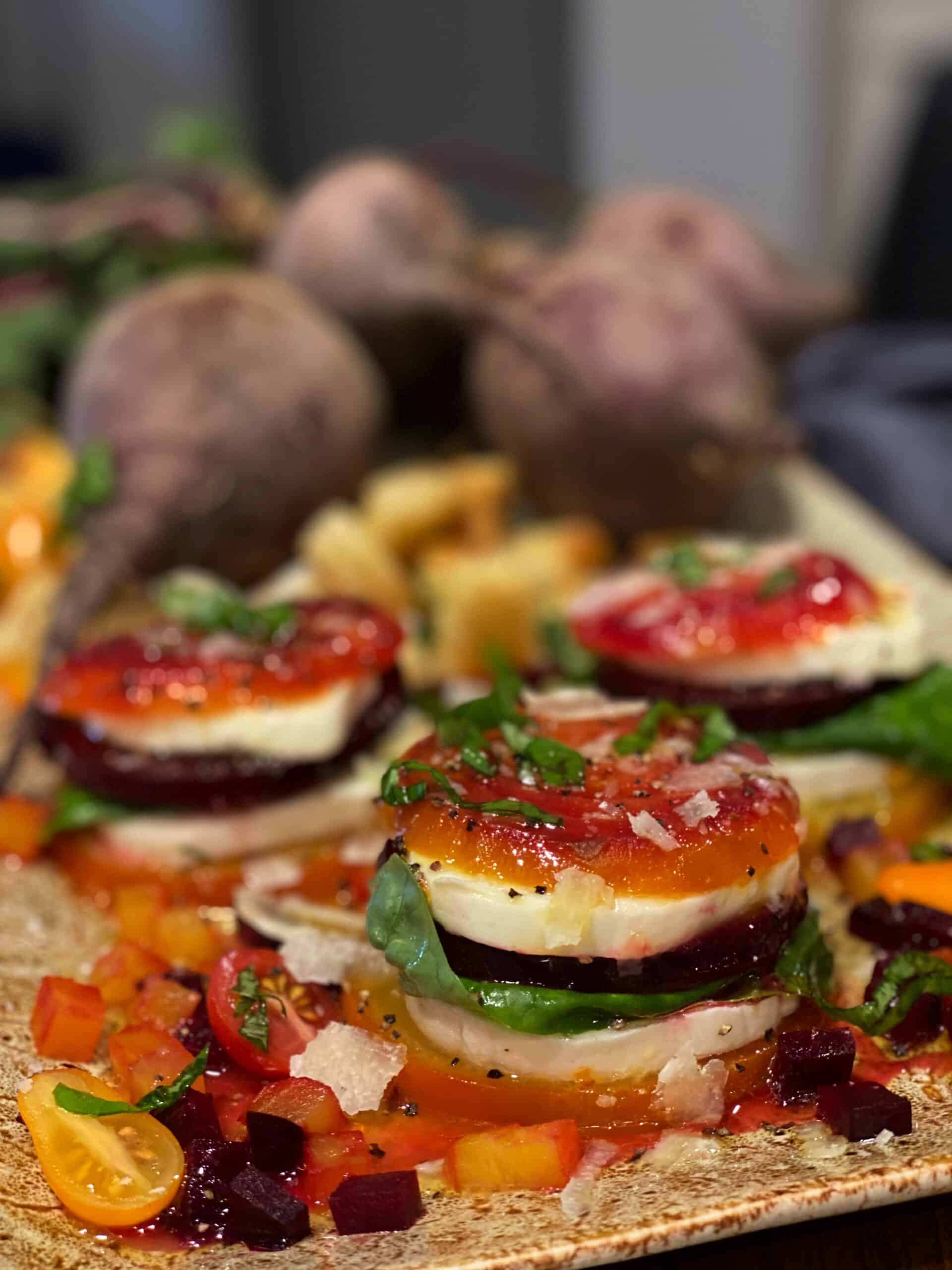 ROASTED BEET CAPRESE TOWERS | SALADS | VEGETARIAN