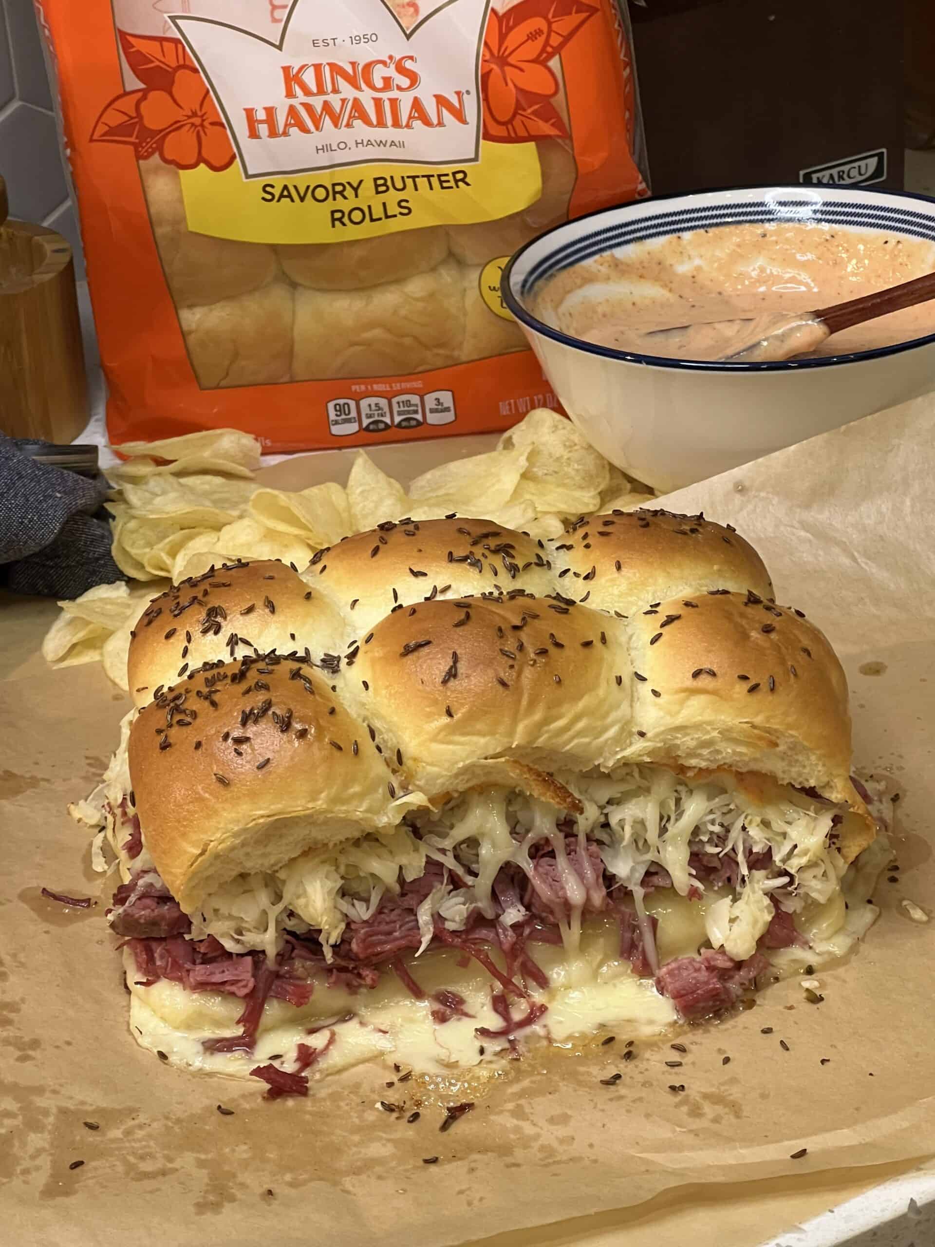 Cheesy Reuben Sliders | Party Food | Crowd Pleasing Recipe