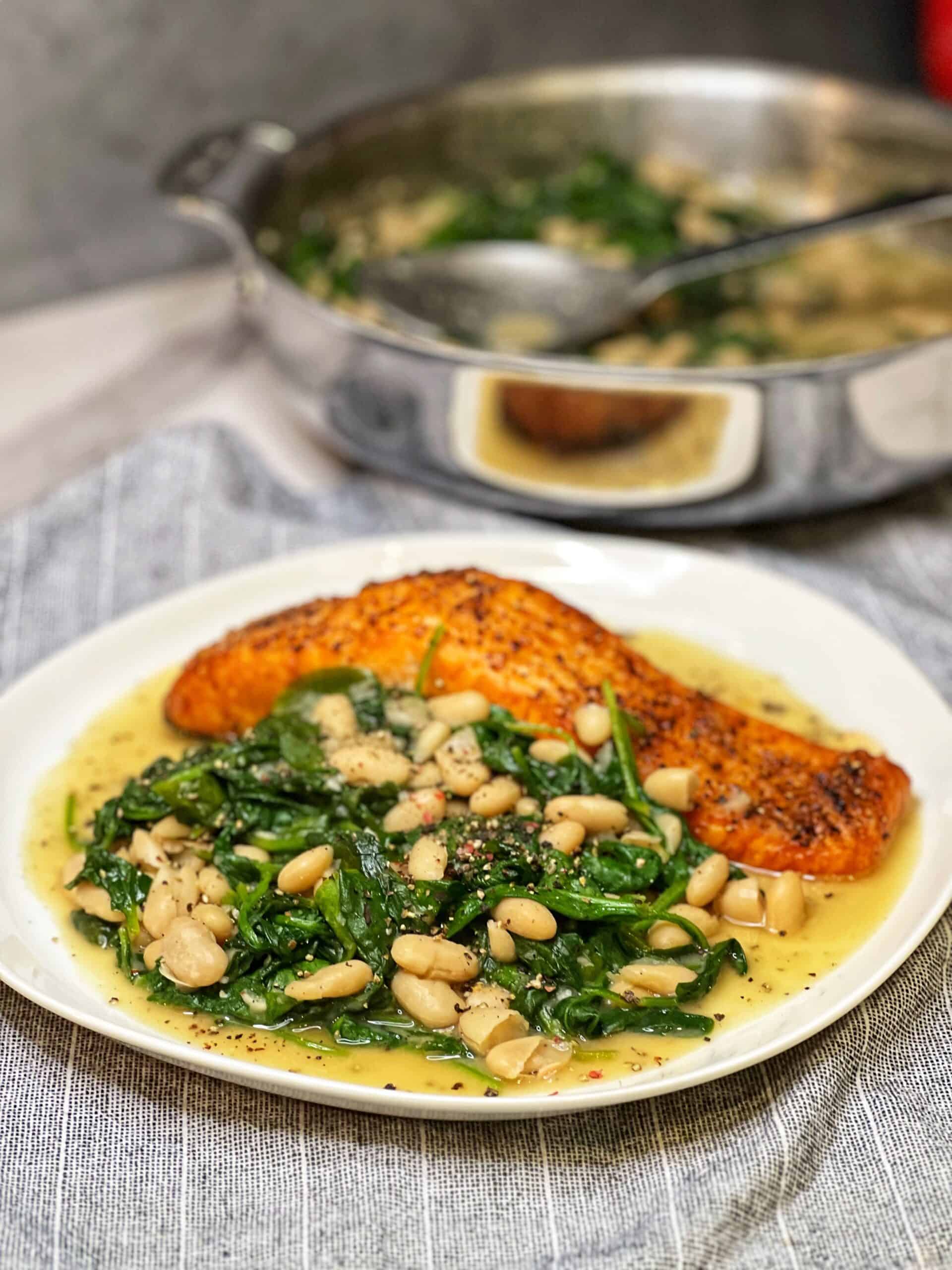 White Bean and Spinach Ragu | Charlotte Fashion Plate