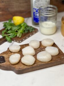 Scallops with Sambuca Cream Sauce | Charlotte Fashion Plate